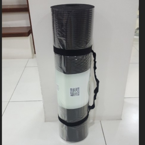 10mm/15mm Yoga Mat Exercise Mat BLACK Gray Extra Thickness With ...