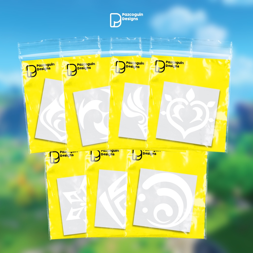 Genshin Impact Element Vinyl Cutout Sticker Decals White | Shopee ...