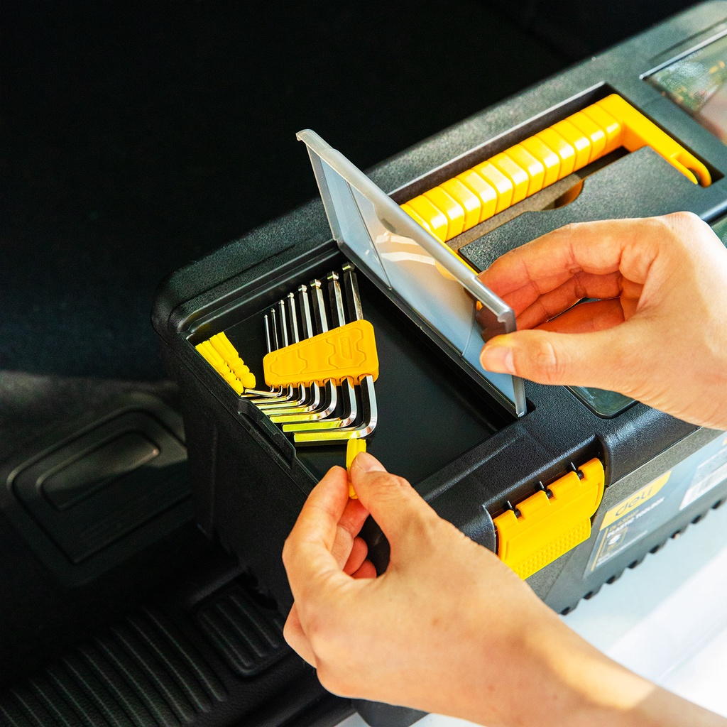 Deli (12/13/14/15 Inch) Tool Box Heavy Duty Plastic Tool Storage Box ...