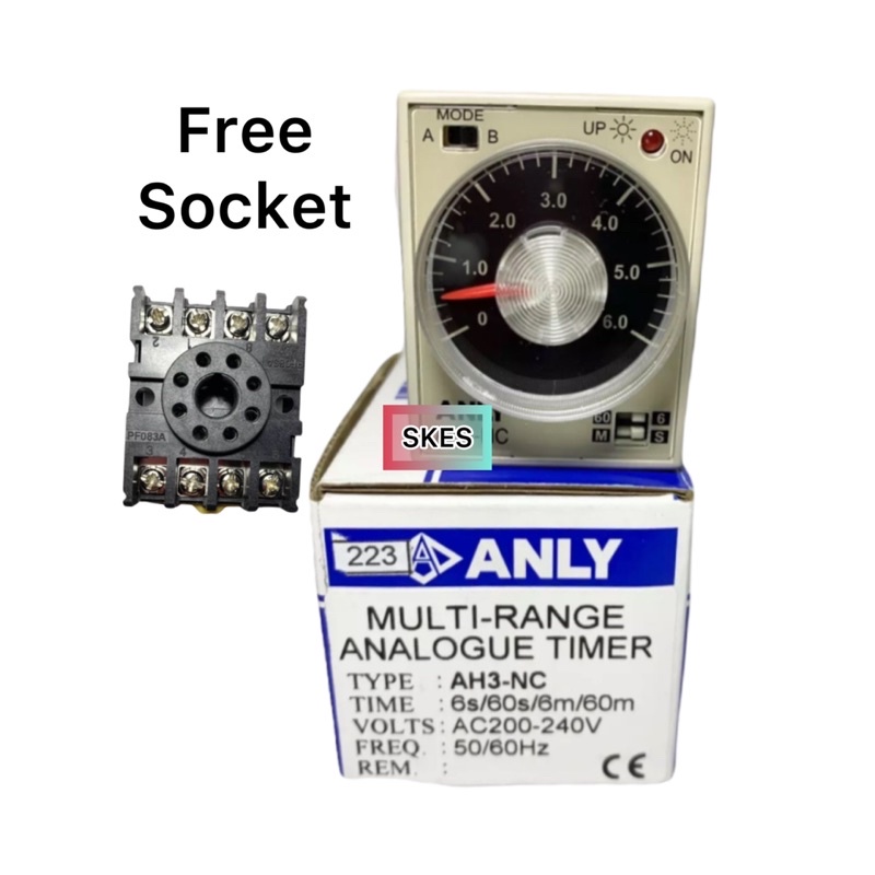 Anly AH3-NC 220V Multi Range Analog Timer | ah3nc | Shopee Philippines