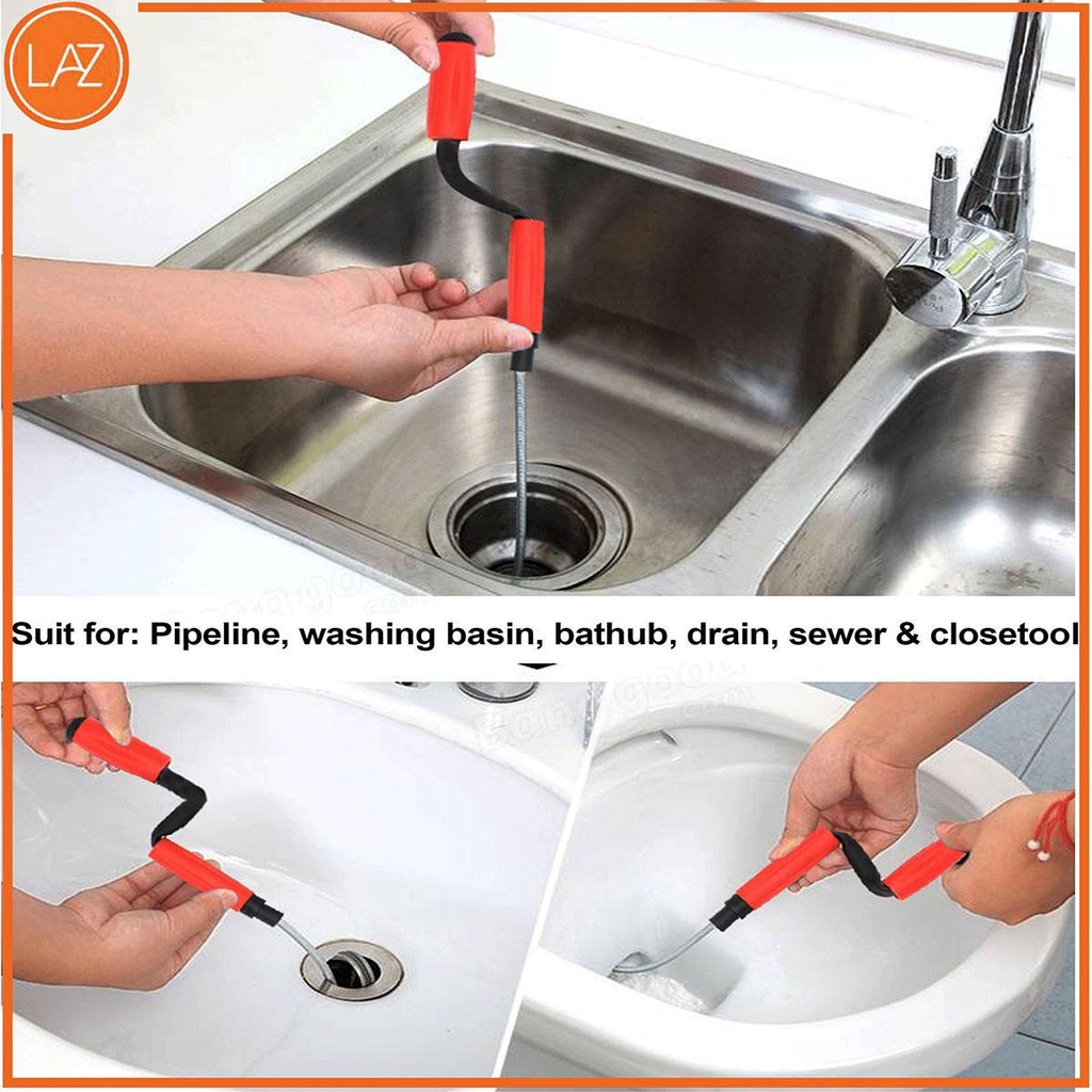 5 Meters Pipe Dredging Device Drain Sink Pipe Cleaner Clog Removing ...