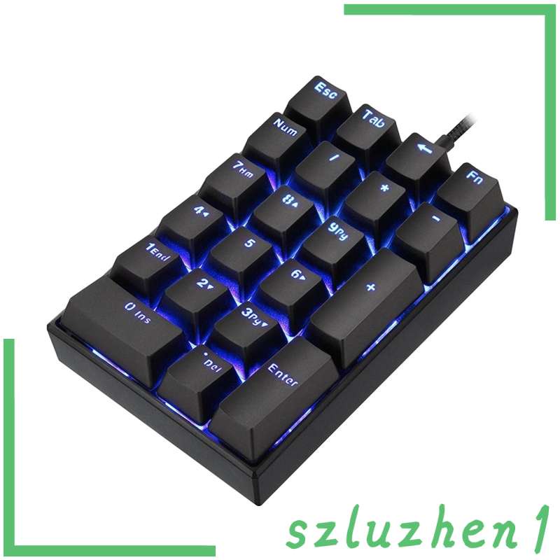 [hot ] K23 Mini 21 Keys Led Backlit Portable Extended Layout Wired