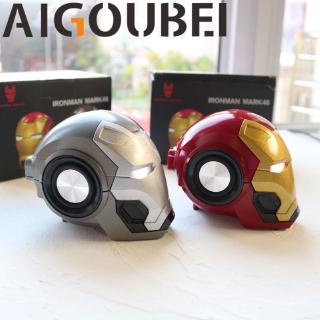 Two-color Iron Man wireless Bluetooth speaker supports SD card USB ...