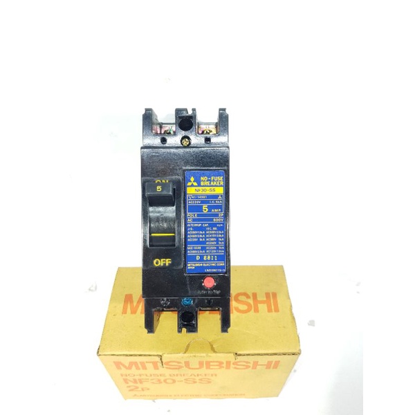 Circuit Breaker 2Pole 5A MITSUBISHI (ORIGINAL MADE IN JAPAN) BRANDNEW ...