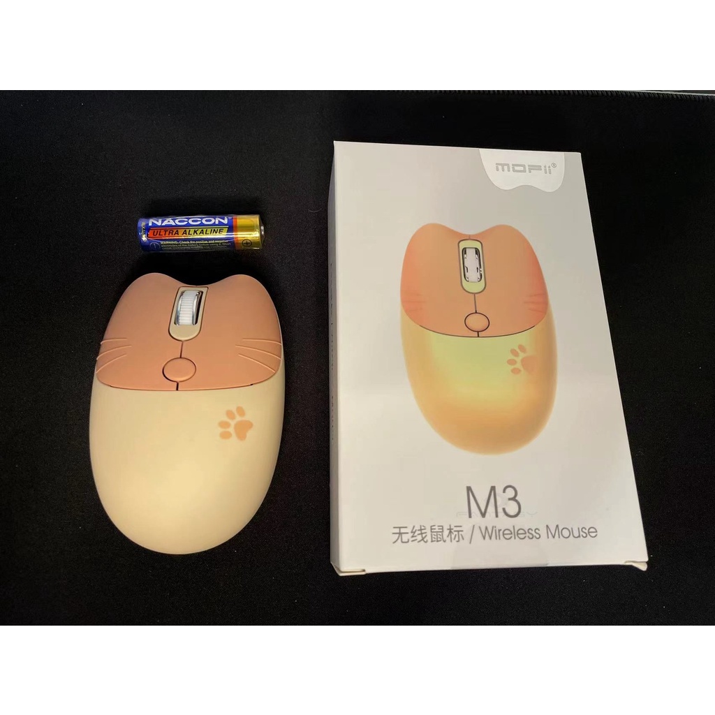 MOFII M3AG Kitty Cat Shape 2.4G Wireless Mouse Cute Personality Gaming ...