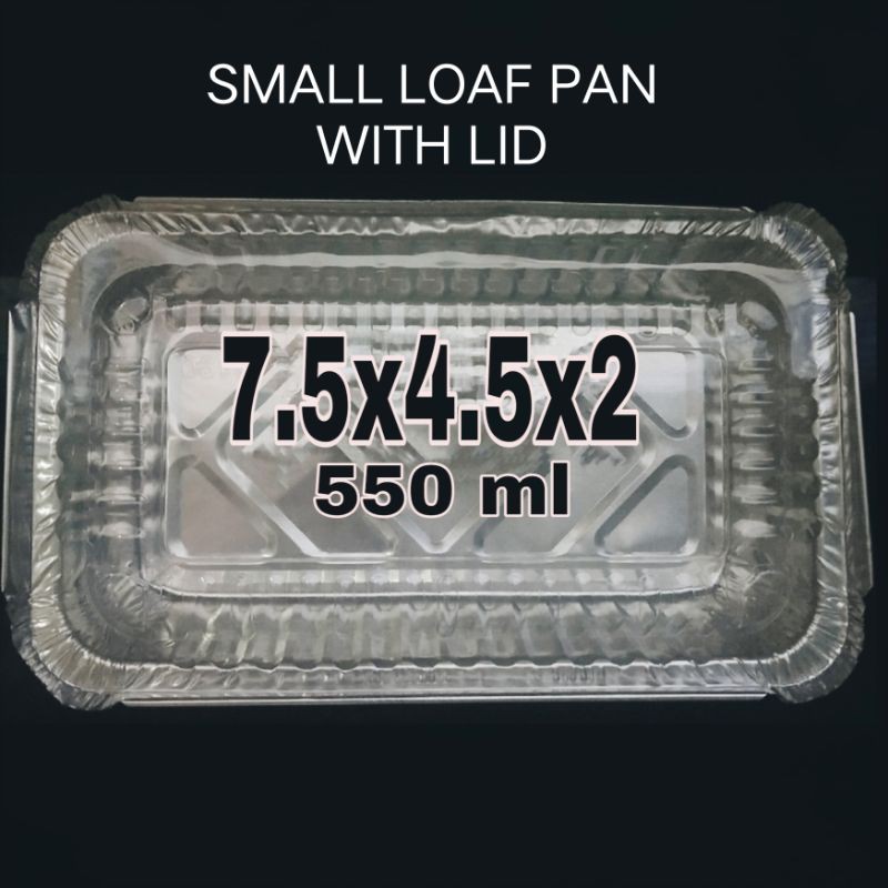 Aluminum Foil Tray Loaf Pan 7x4x2 Small Loaf Pan With Lid | Shopee ...