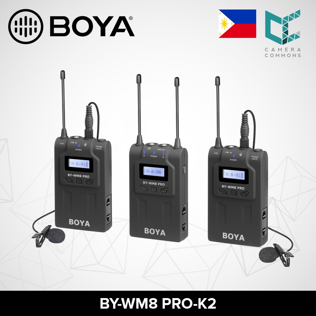 CLEARANCE BOYA BY-WM8 Pro-K2 UHF Dual-Channel Wireless Lavalier (576.4 ...