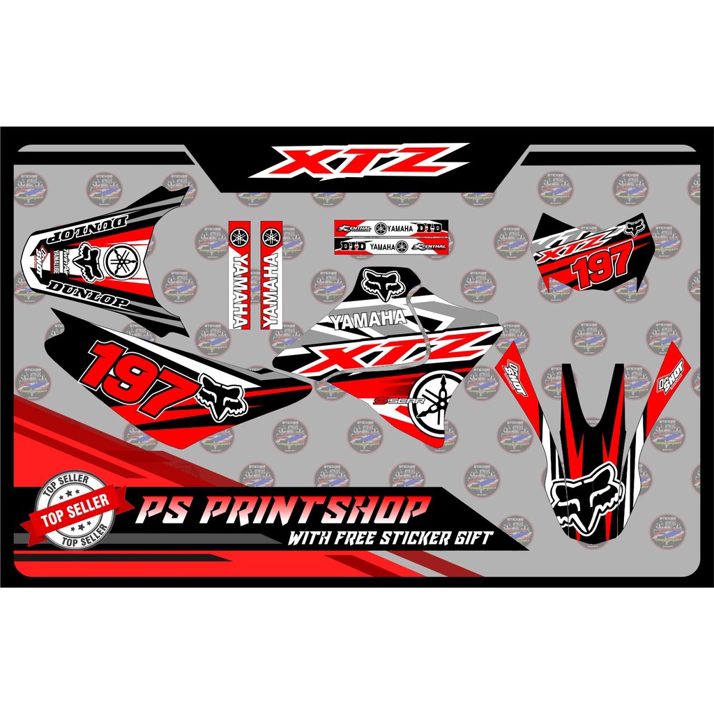 XTZ 125 yamaha full set sticker decals durable and high quality (Batch ...