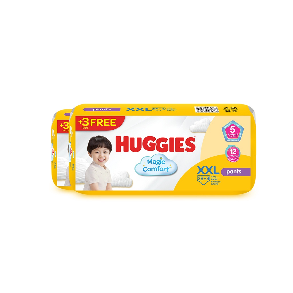 Huggies Magic Comfort Jumbo XXL - 31 pcs x 2 packs (62 pcs) | Shopee ...