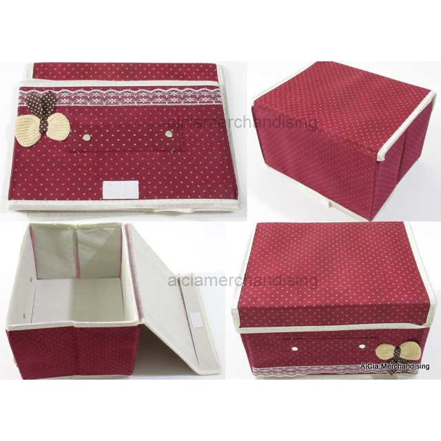 Foldable Dotted Storage Home Box (Small) | Shopee Philippines