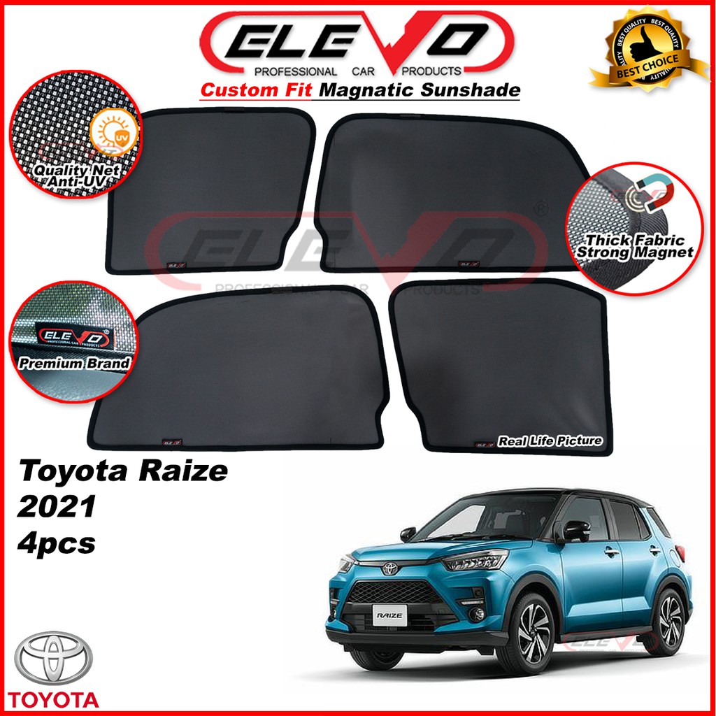 ELEVO Toyota Raize 2021 Magnetic Custom Fit Sunshade Magnet Shade Sun ...
