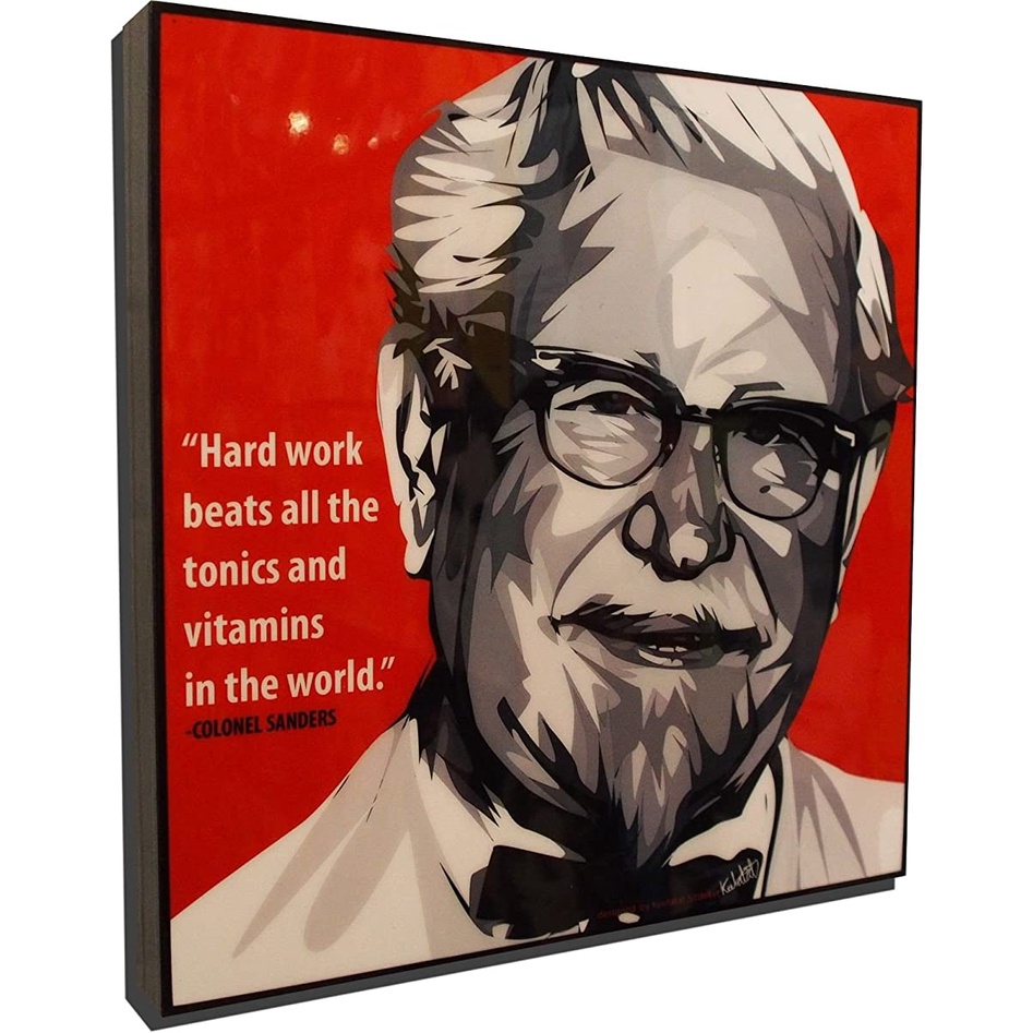 Colonel Sanders hard work Poster POP Art Painting on Canvas ...