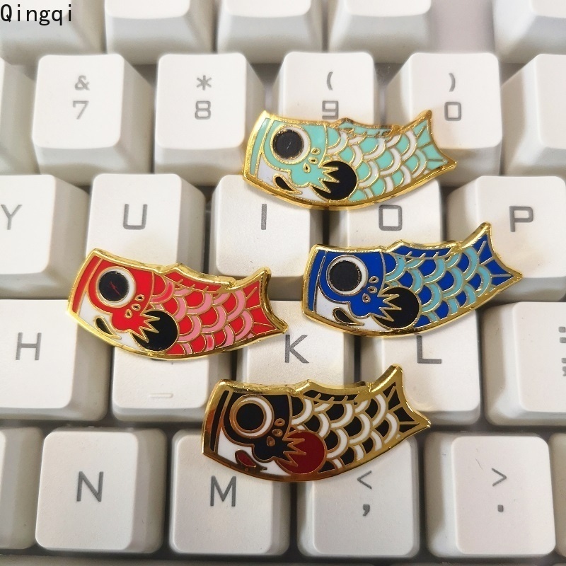 Vintage Kimono Lucky Japanese Fish Enamel Brooch Cartoon Koi Fish ...