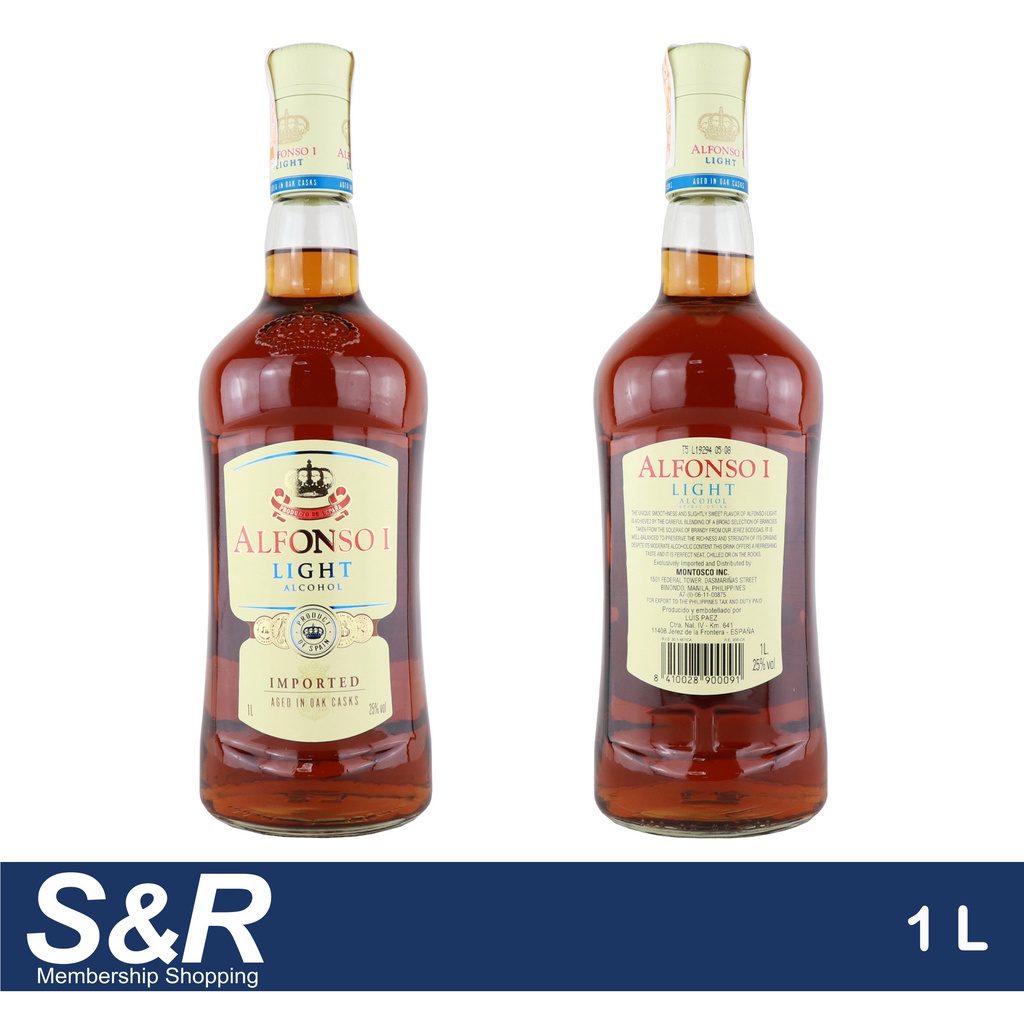 Alfonso Light Brandy 1L | Shopee Philippines