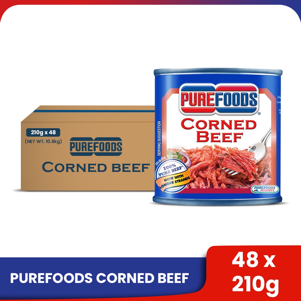 Purefoods Corned Beef (210g) 1 Box of 48's | Shopee Philippines