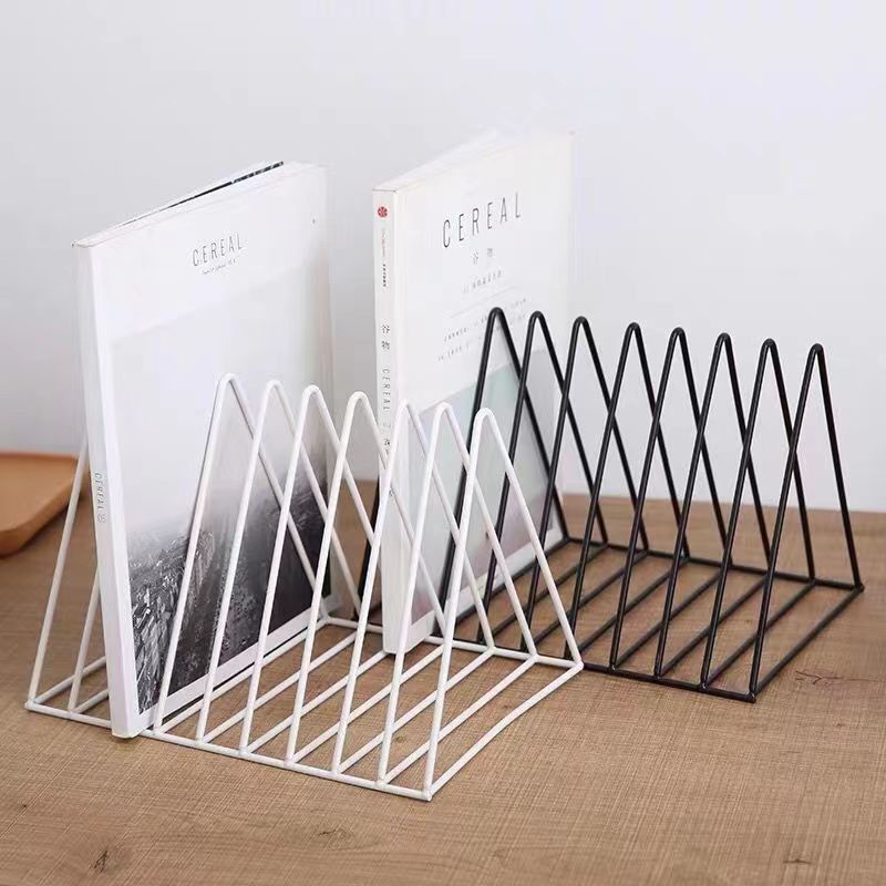 Nordic Triangle Bookcase Office Magazine Newspaper Rack Book Stand ...