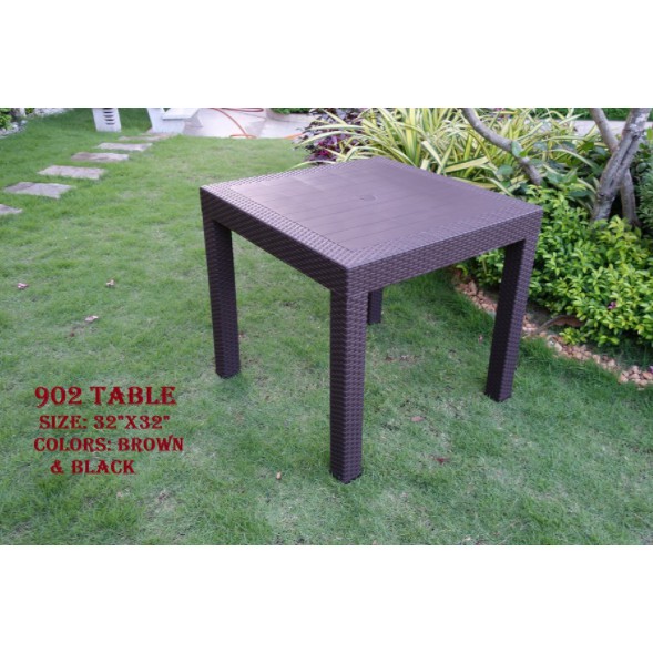 Plastic Rattan Table(RG-902-Black/Brown) | Shopee Philippines