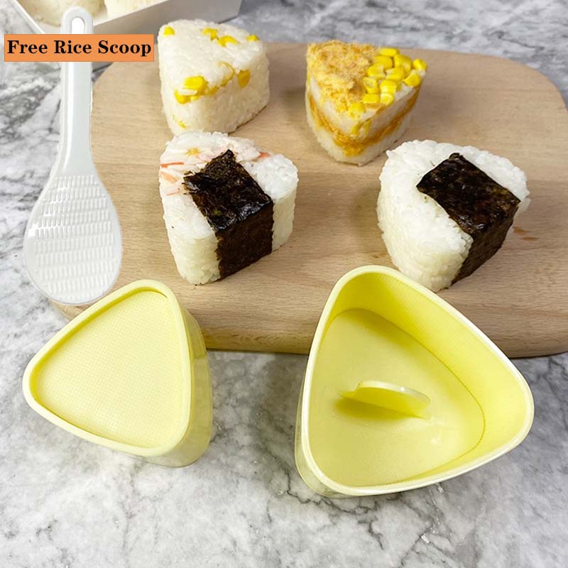 【Free Rice Scoop】2 Onigiri Rice Ball Maker Mold Sets DIY Triangle ...