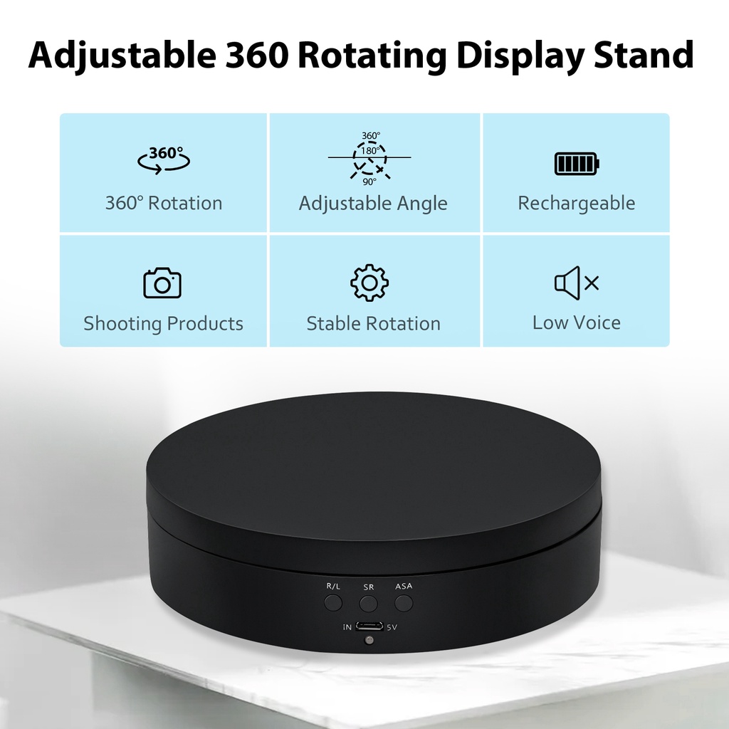 Rotating Display Stand - 360 Rotary Display Base Adjustable Turntable ...