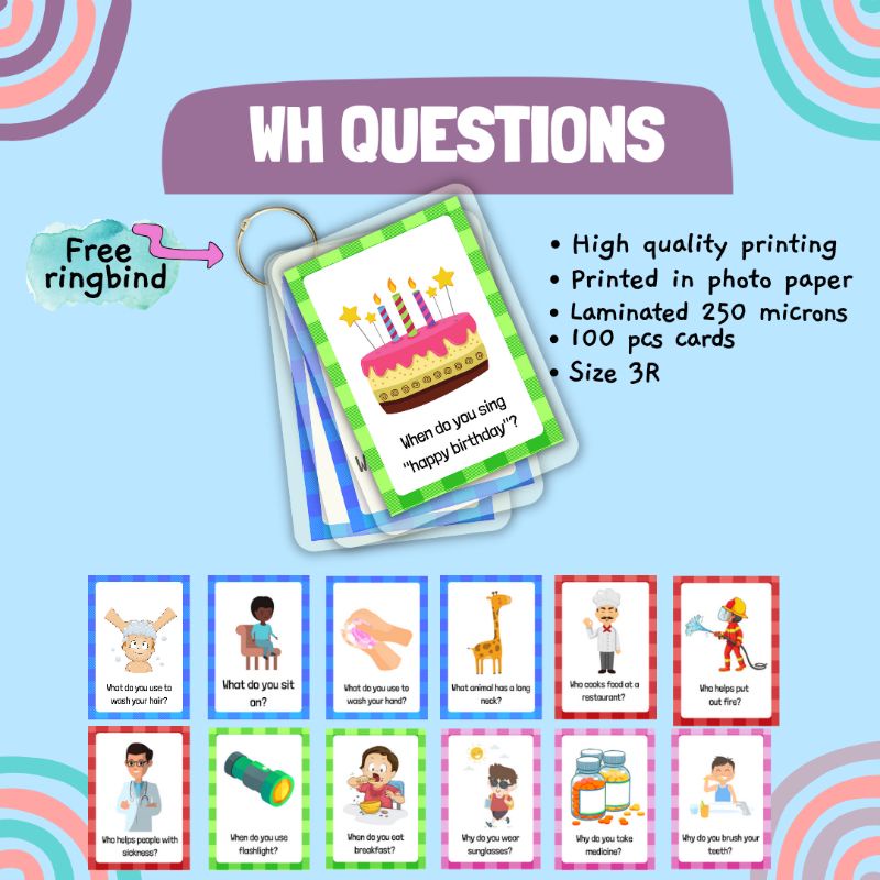 WH and Yes or No question speech therapy flash cards, vocabulary and ...