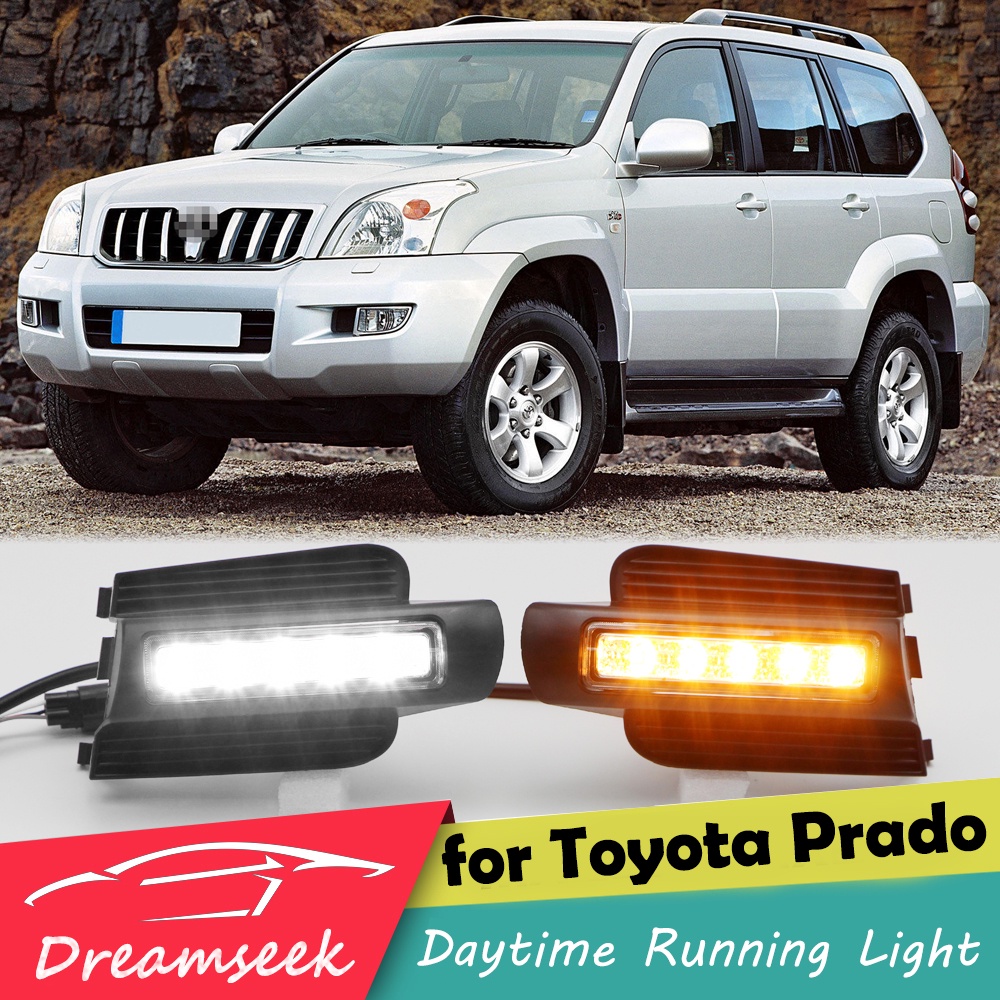 LED DRL Fog Light for Toyota Land Cruiser Prado 2003 2004 2005 2006 ...