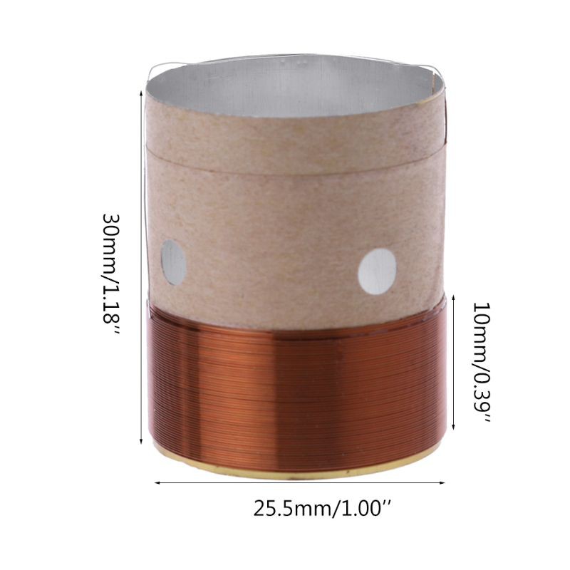 ROX 25.5mm 8 Ohm Core Brass Wire Woofer Voice Coil Aluminum For Speaker ...