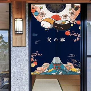 Japanese Noren Doorway Curtains Wide Artistic Crane&Sakura Tapestry ...