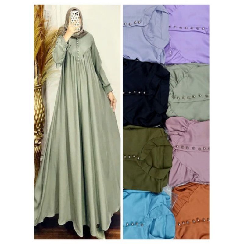 Jumbo Plain Robe With Pearl Buttons SHYAKILA Robe VIRAL JUMBO Robe ...