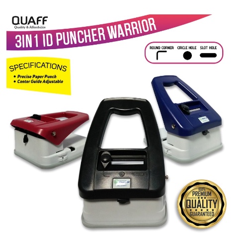 QUAFF Warrior 3in1 ID Puncher (Oblong, Corner and Circle) | Shopee ...