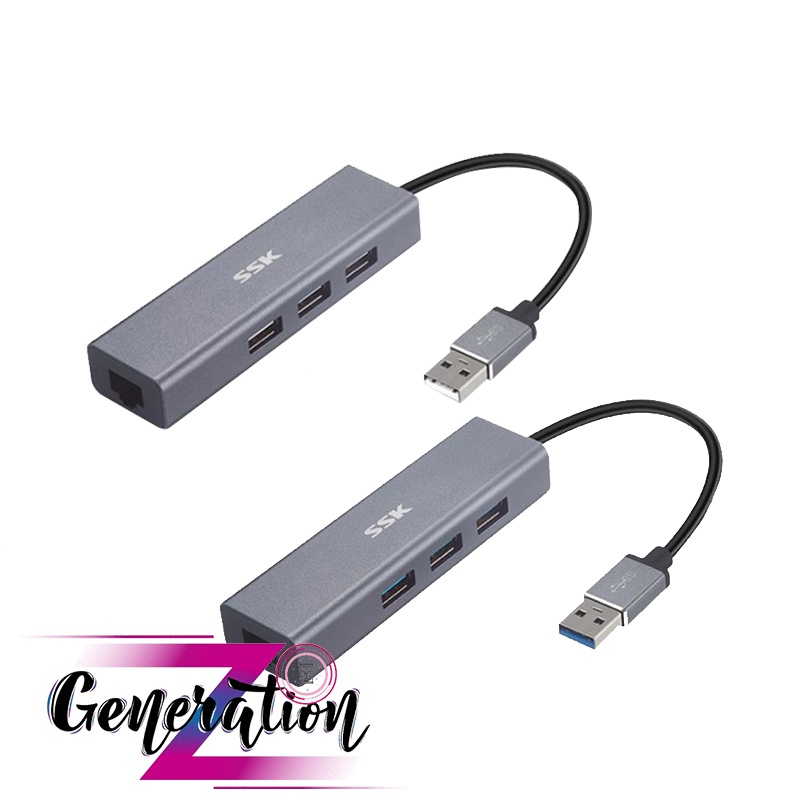 Usb to LAN Cable + 3 SSK USB Ports - USB Adapter to RJ45 LAN Port With ...
