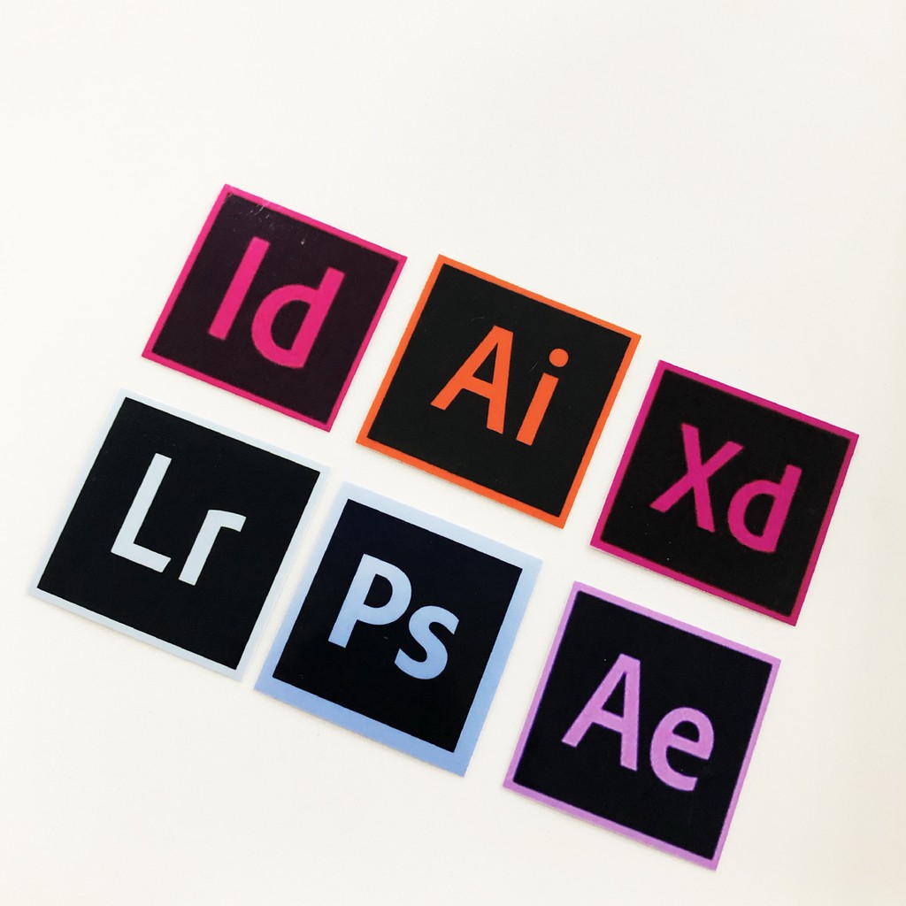 Brand New Waterproof custom Adobe logo stickers Lightroom photoshop ...