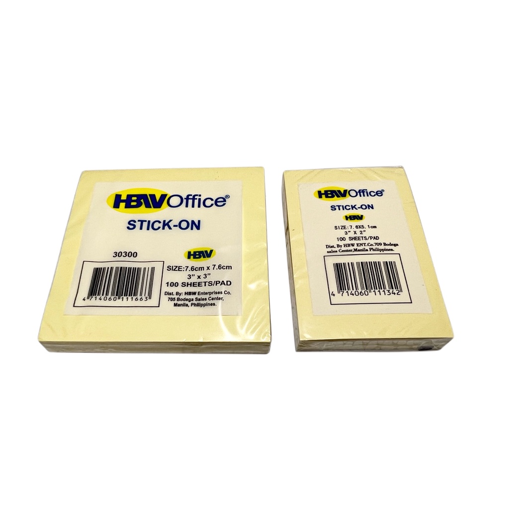 HBW Sticky Notes [3x2 and 3x3 Inches] [Yellow] [100 sheets/Pad ...