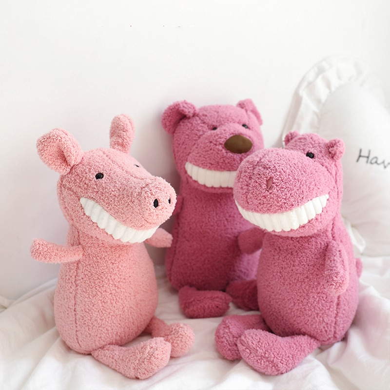 40cm Smile Unicorn Toy Cute Cartoon Big Teeth Pig Bear Plush Dolls Soft ...