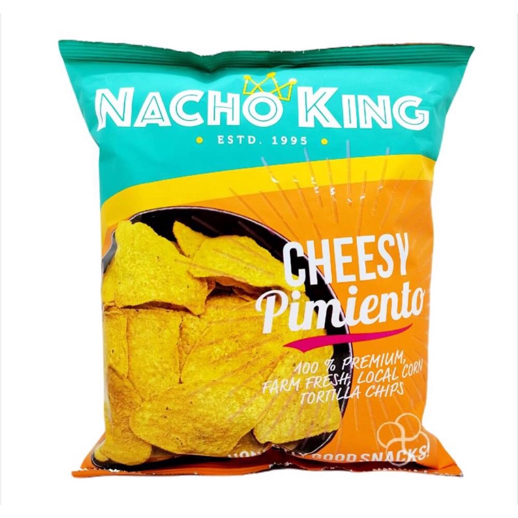 Nacho King Cheesy Pimiento Tortilla Chips 160g | Shopee Philippines