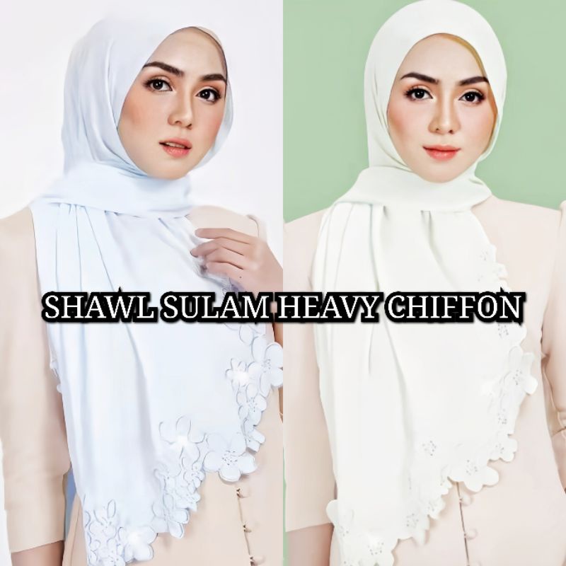 SHAWL SULAM HEAVY CHIFFON (BORONG SAHAJA) | Shopee Philippines
