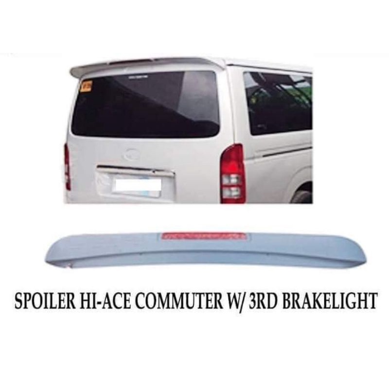 Unpainted Spoiler with 3rd Brake Light for Hiace Commuter | Shopee ...