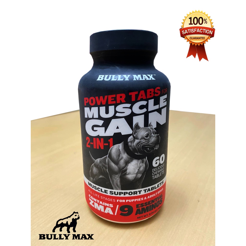 BULLYMAX POWER TABS FOR MUSCLE GAIN 2-IN-1 (60 chewable tablets ...