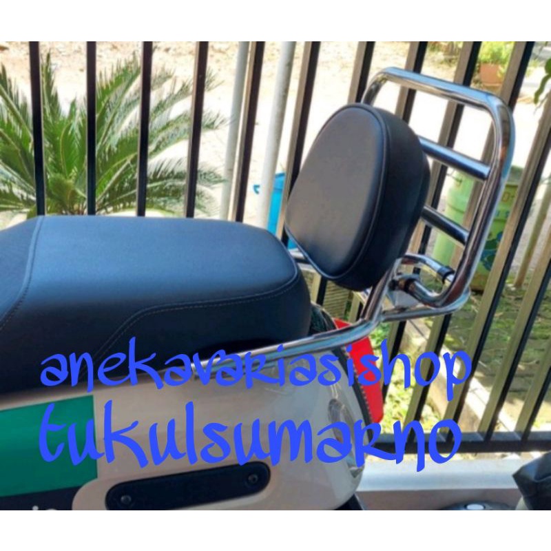 Back Rack + backrest seat for Yamaha Fazzio, Grand filano and Honda ...