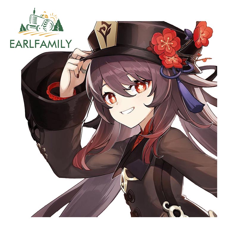 EARLFAMILY 13cm x 13cm Genshin Impact Hu Tao Hutao Car Stickers Anime ...