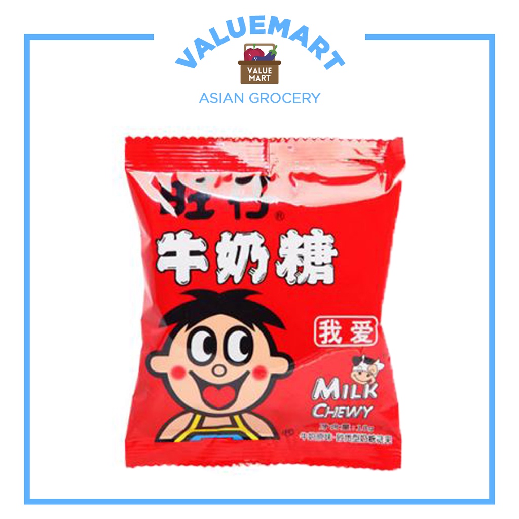 Wang Wang / Want Want Chewy Milk Candy (Original, Strawberry, Red Bean) - 15/42 grams | Shopee ...