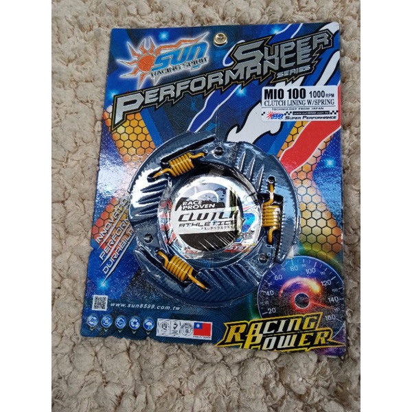 SUN RACING clutch lining mio100 with spring (1000 rpm) made in thailand ...