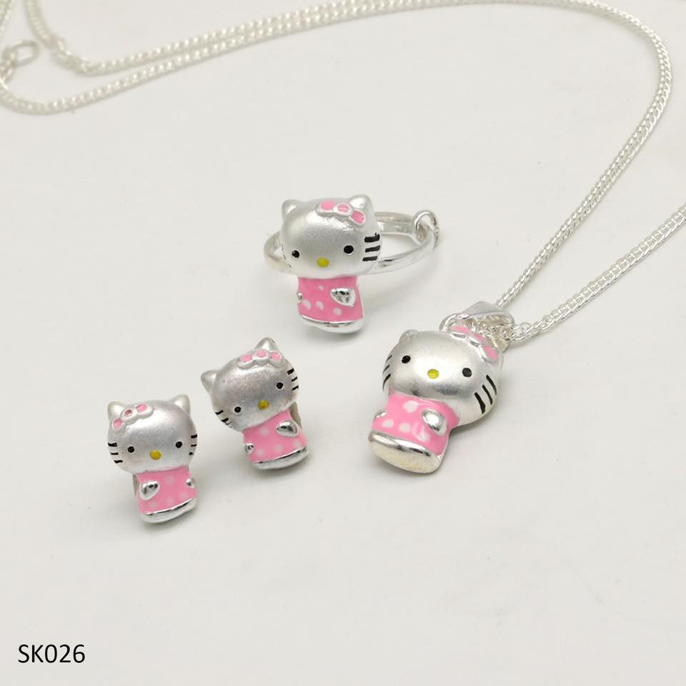 Cartoon Hello Kitty SD008 SS131 Silversmith Genuine 92.5% Sterling ...