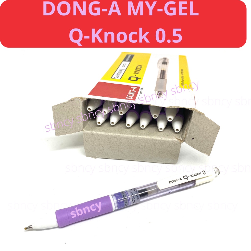 Dong-A Q-Knock Clickable Signpen 0.5 (Colored barrel = Black Ink) 6pcs ...