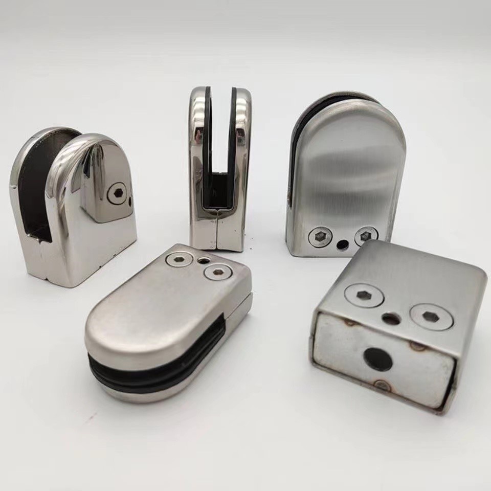 304 STAINLESS Glass Clip Stainless Glass Clamp (10-12mm Glass)(Mirror ...