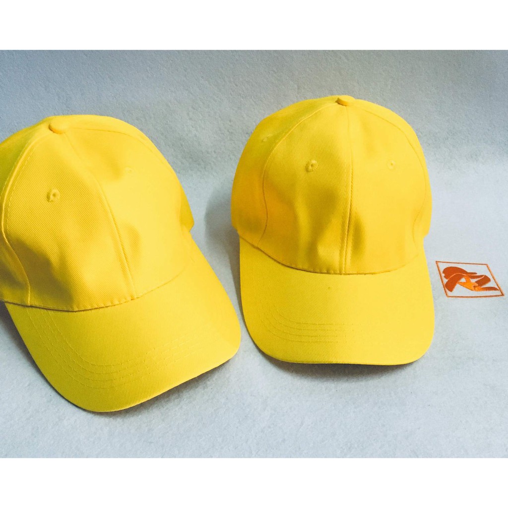 Yellow plain hat - AZ Men's and Women's Baseball Cap | Shopee Philippines