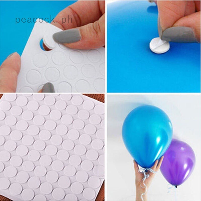 100 Points Balloon Attachment Glue Dot Attach Balloons to Ceiling or ...