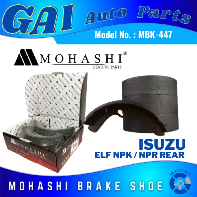 Brake Shoe for ISUZU ELF NPK/NPR Rear (MBK-447) Mohashi Genuine Parts ...