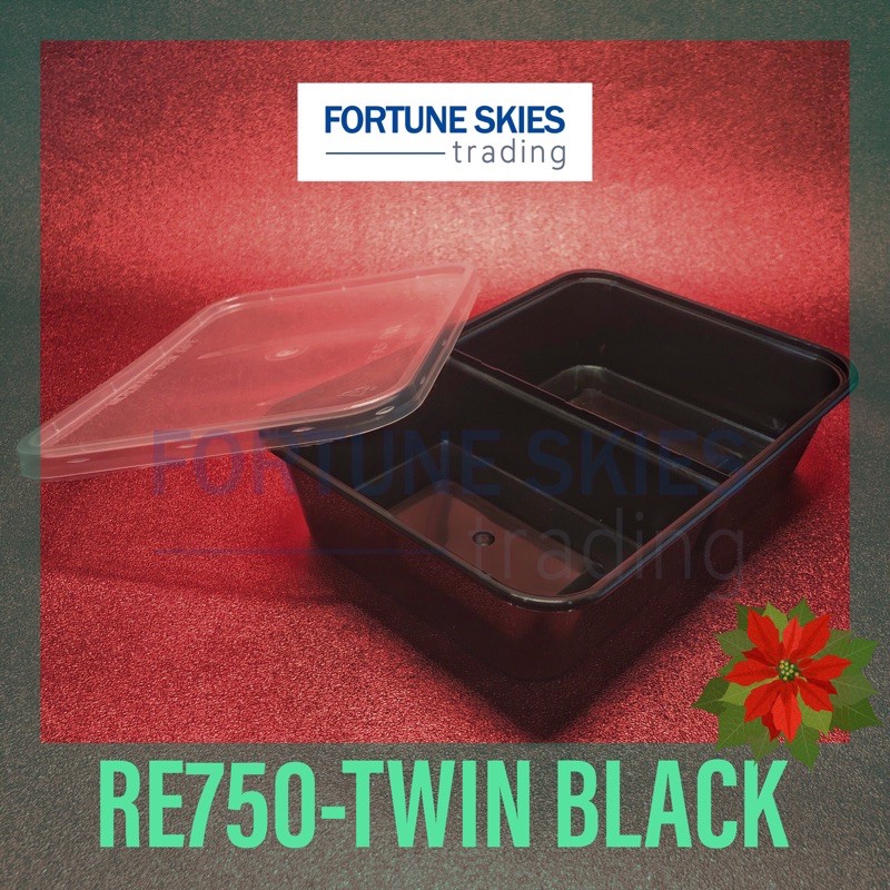 Fas Pack RE750-TW Black Body (10 pc/pack) Microwavable Container ...