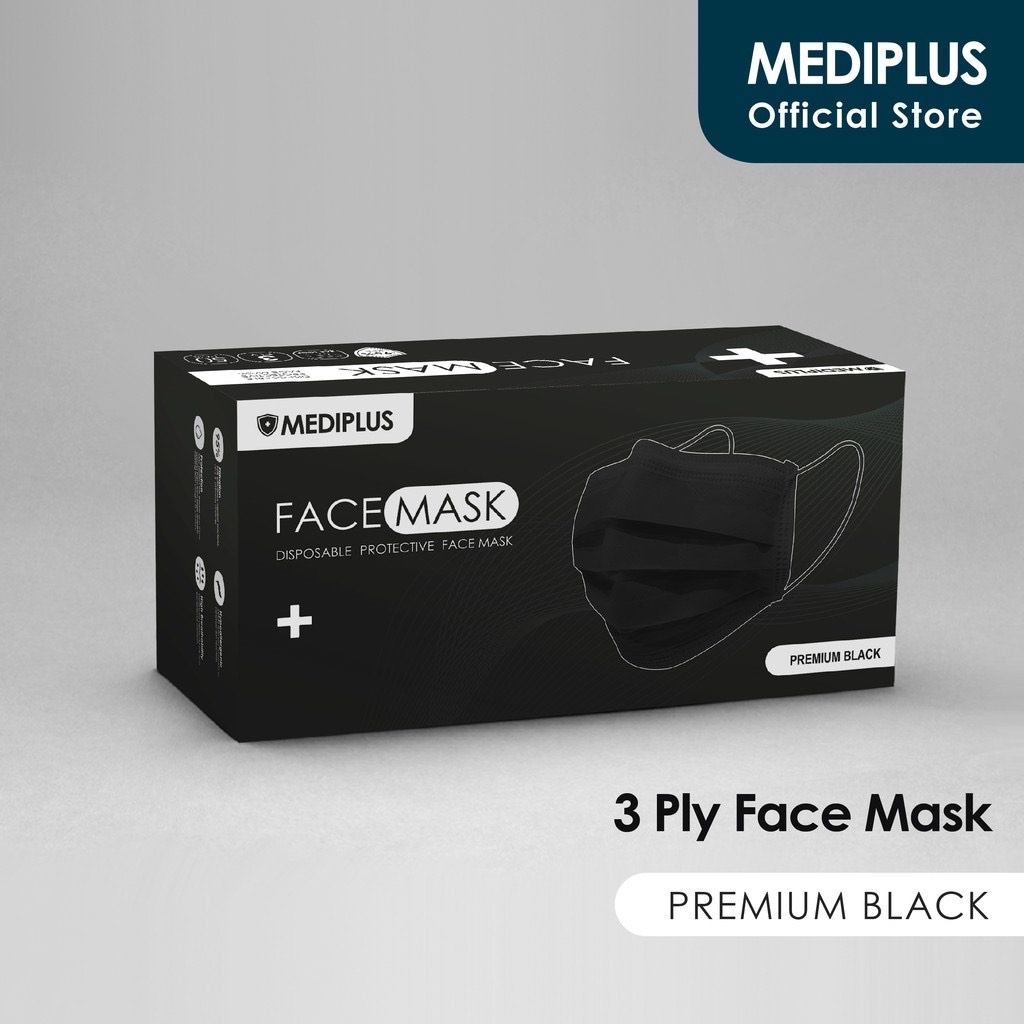 MEDIPLUS 3 PLY DISPOSABLE PROTECTIVE FACE MASK (50pcs/box) MEDIPLUS ...