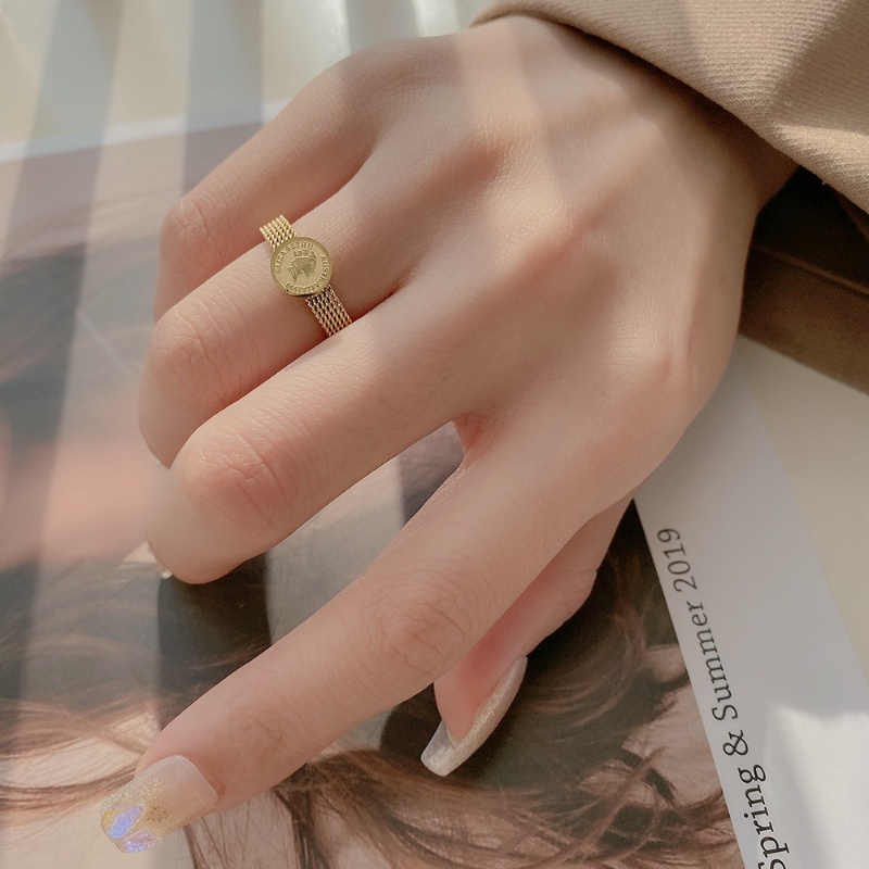 Niche Design Touch Portrait Ring Female Fashion Unique Cool Style ...